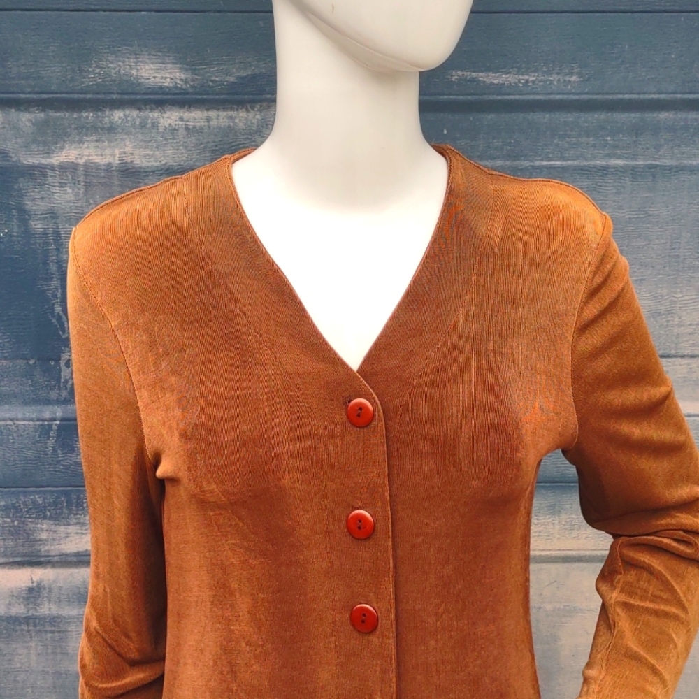 Choices Petite Ladies (5) Button Luxury Cardigan - Gem